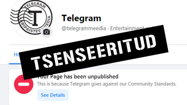 Facebook kustutas Telegram.ee lehekülje - Vanglaplaneet
